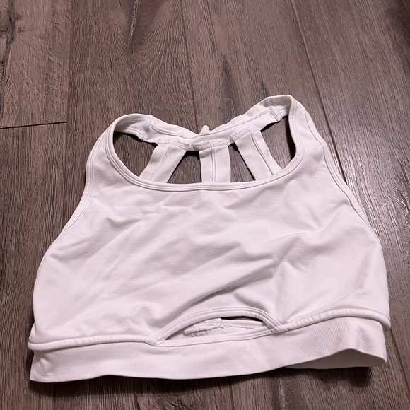 Alphalete | Tops | Alphalete White Cut Out Bra M | Poshmark